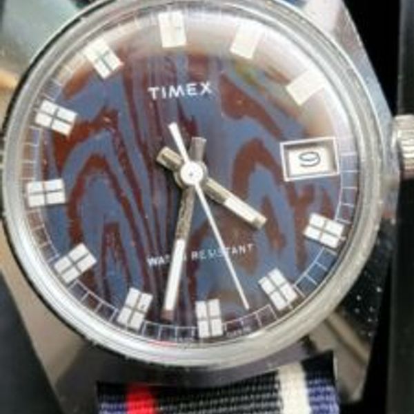TIMEX Sprite, Men’s Watch Blue Moire Dial, 24550 02576 | WatchCharts ...