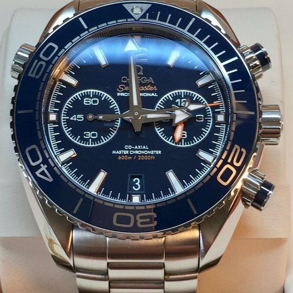 2019 "Blue Dial" Omega Planet Ocean 45.5mm Ceramic Bezel Co-Axial ...