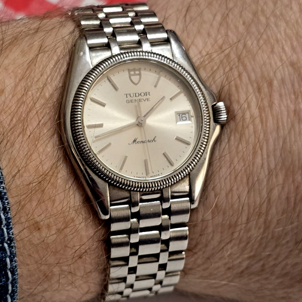 TUDOR 15730 MONARCH GENEVE WRISTWATCH WITH NEW BATTERY WORKS GREAT ...