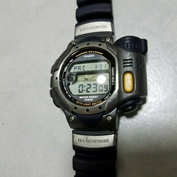 Very rare vintage Casio SPF-10 Thermo Scanner Sea Pathfinder watch ...