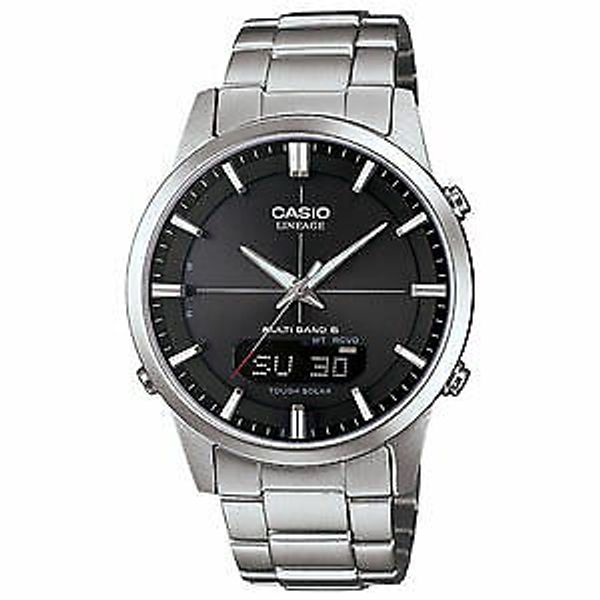 Casio Lineage Stainless Solar Radio Analog Digital Watch Mens LCW-M170D ...