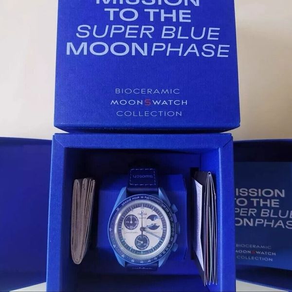 Swatch x Omega Moonswatch Mission To The Super Blue Moonphase Watch ...