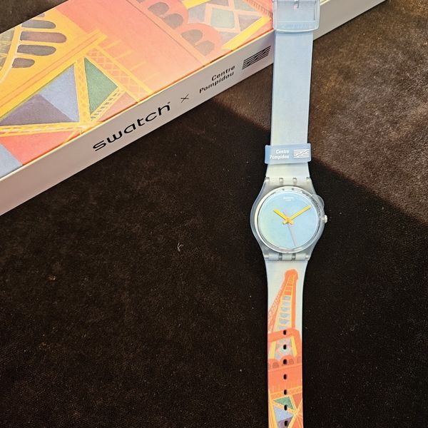 Swatch EIFFEL TOWER, BY ROBERT DELAUNAY GZ357 NEW IN BOX | WatchCharts ...