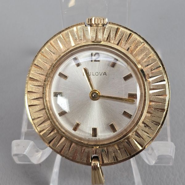 Vintage Bulova Gold-Tone Pendant Manual Wind Up Nurse Watch Runs ...