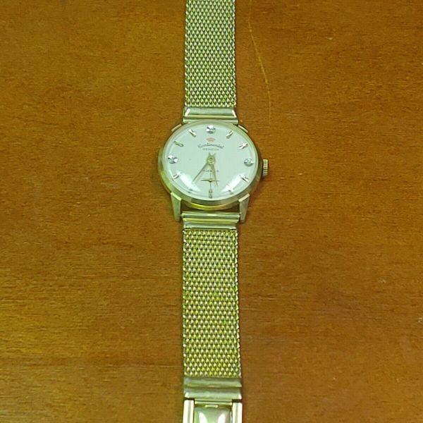 Men's Continental Geneva 17 Jewels 14K Solid Gold Watch - Works Nice ...