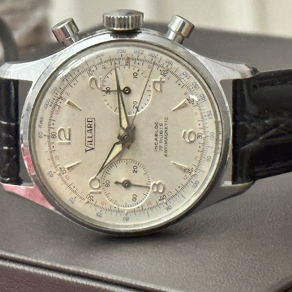 [$399 USD] 60's Villard Chronograph with Landeron 248 movement working ...