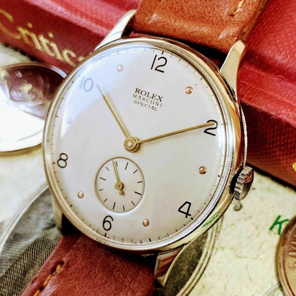 Rolex Marconi Special 1930s Vintage Antique Mechanical Silver Winding ...
