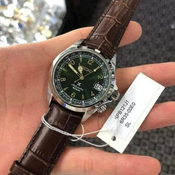 Brand NEW SEIKO PROSPEX SPB121 ALPINIST GREEN DIAL W LEATHER STRAP ...