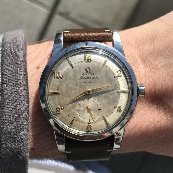 SOLD [Reduced] 1953 SS Jumbo Omega Seamaster Bumper w/ Two-Tone Sub ...