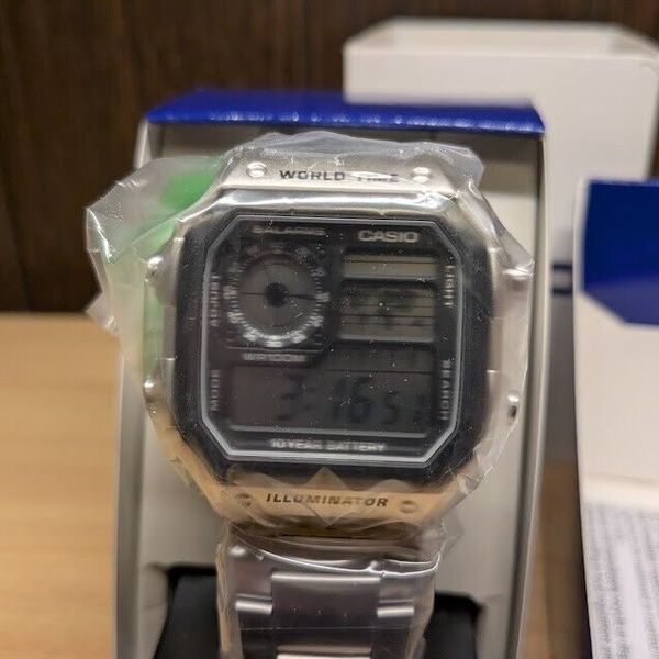 Casio AE-1200WHD-1A Men Digital Dial Wristwatch - Silver | WatchCharts ...