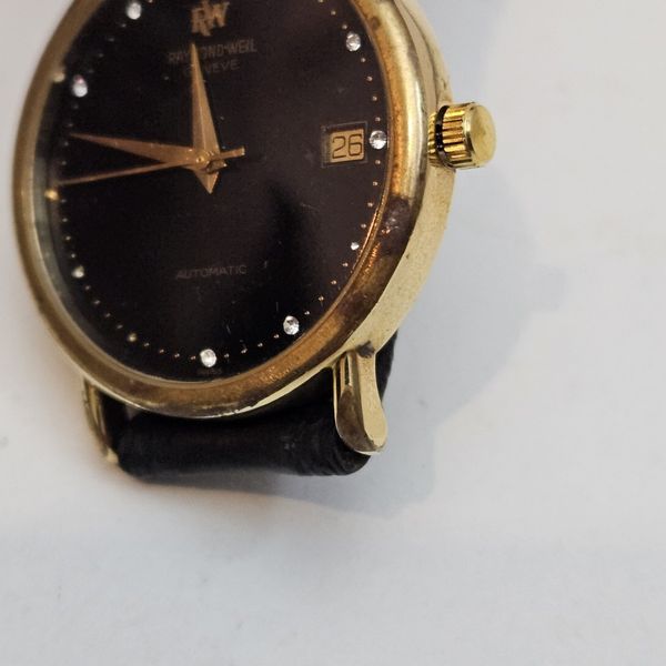 Vantage Raymond Weil Geneve 2810 Automatic Watch 18k Gold Electroplated ...