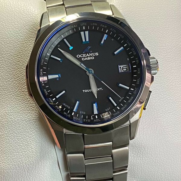 CASIO OCEANUS Solar Radio OCW-S100-1AJF Multi Band 6 Men's Titanium ...
