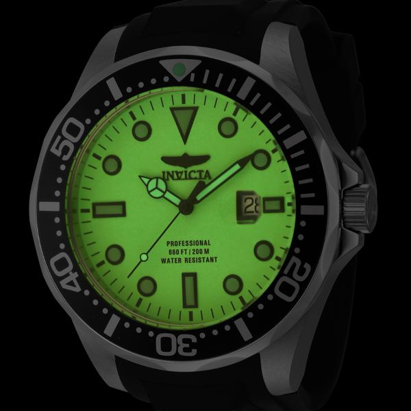 Invicta Mega Pro Diver 60mm Men's Quartz Watch Green Lume Dial 48031 ...