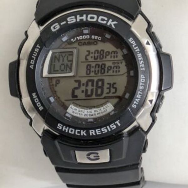 Casio G-Shock G-7700 Race Timer Watch Black & Silver Digital Used from ...
