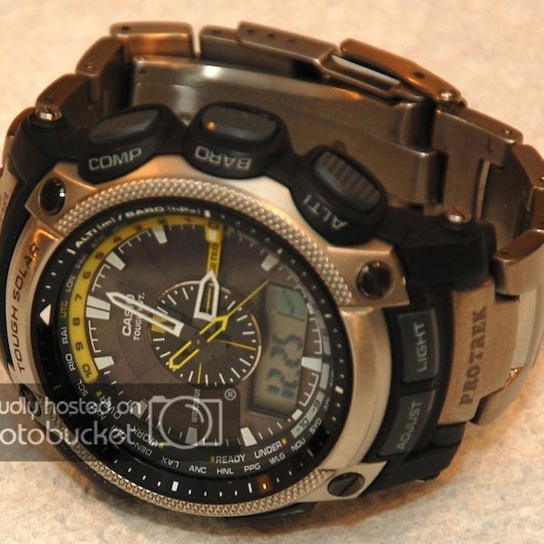 FS:: Casio ProTrek PRW 5000T 7ER Tough MVT Solar Titanium Pathfinder ...
