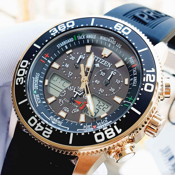 Citizen Sailhawk Rose Gold Promaster Chronograph Men's Watch JR4063-12E ...