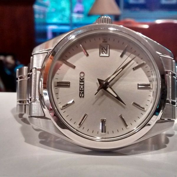 Seiko SUR307 silver dial bargain Grand Seiko look SUR307P1 ...