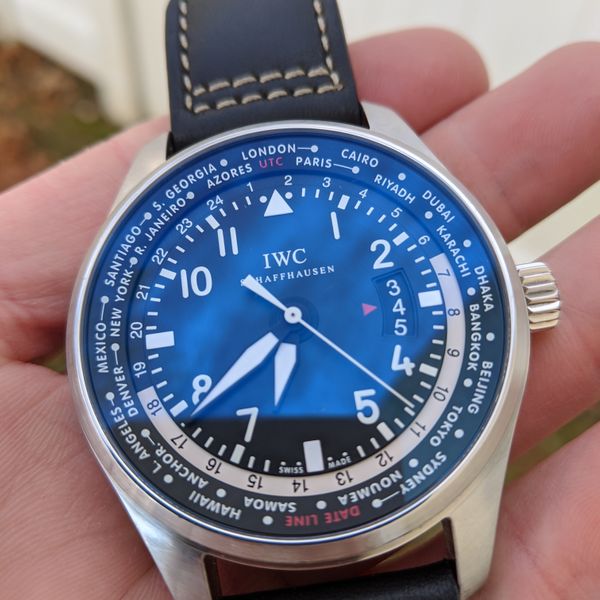 FS IWC Pilot Worldtimer - Black Dial - IW3262-01 - Two IWC Straps ...