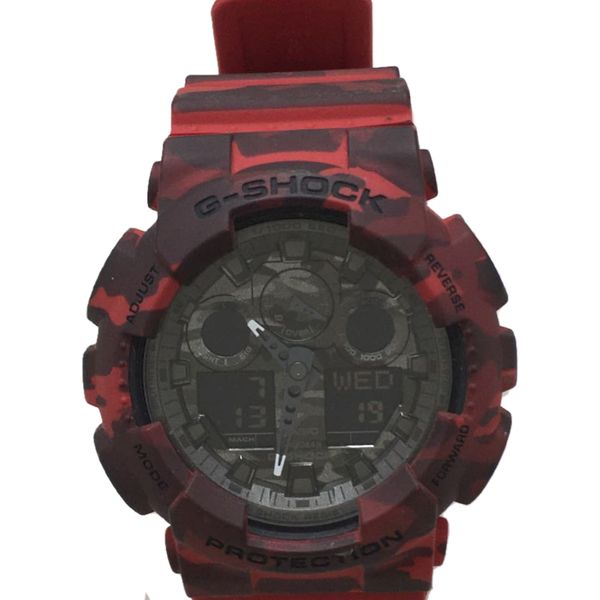[Used] CASIO Quartz watch, G-SHOCK / Digiana / Rubber / Gray / Red ...