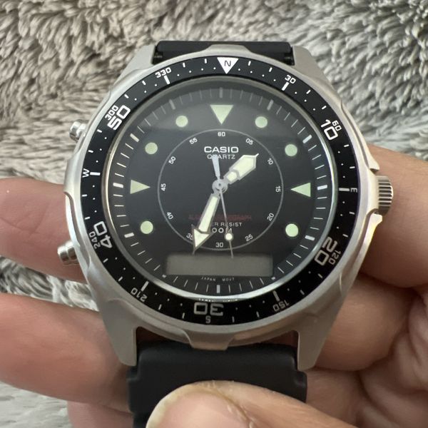 Casio AMW320R- Men's Black Watch Need New Battery In Excellent ...