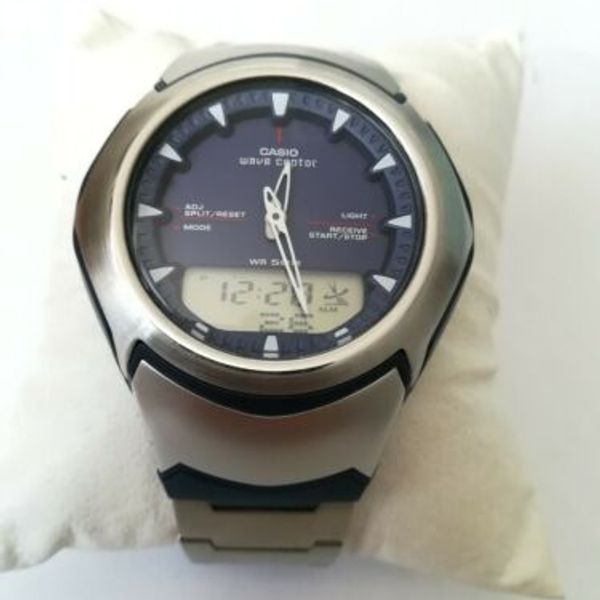 Casio Men's Wave Ceptor Watch World Time WVA-104h Analogue Digital ...