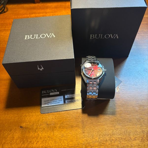 New Bulova Jet Star Red Dial Watch ***LIKE NEW*** 96B401 | WatchCharts ...