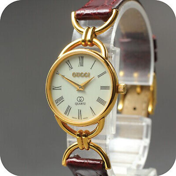 *Exc+5* Vintage GUCCI 6000L Gold Quartz White Dial Women Watch From ...