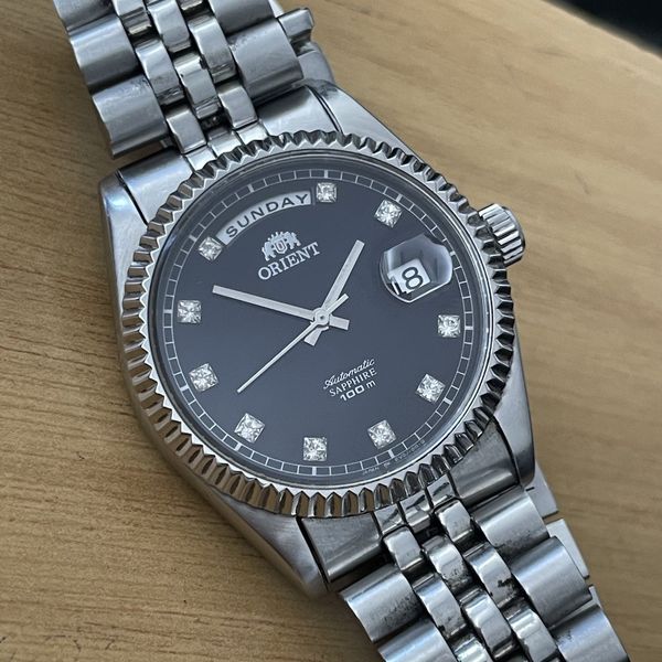 Rare Vintage Orient President Automatic Sapphire 100m Style Rolex Day ...