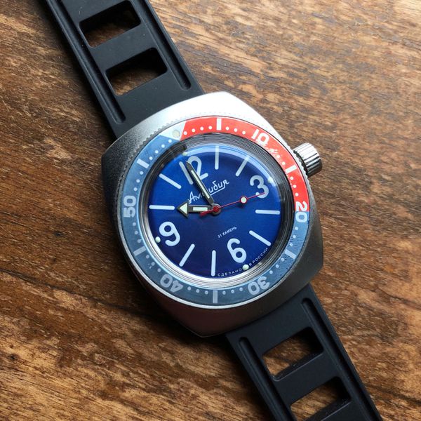 [WTS] Vostok Amphibia with custom bezel | WatchCharts Marketplace
