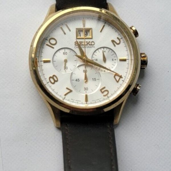SEIKO Big Date Chronograph Men's Quartz Watch | WatchCharts Marketplace