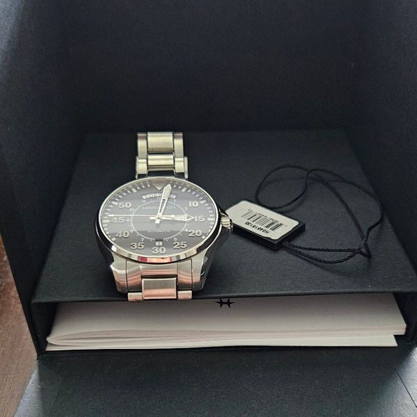 Hamilton Khaki Aviation Pilot Day Date Auto 42mm Black Dial Watch ...
