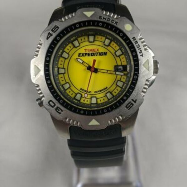 Timex Expedition (Yellow) Face Wr200 Indiglo Mens Divers Watch 905 R2 ...