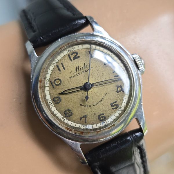 Vintage Mido Multifort men's automatic watch Military Cal.817 Bumper ...