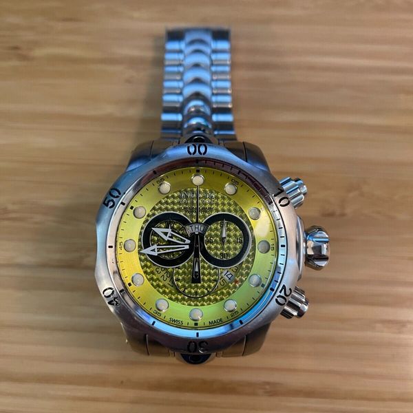 Invicta 6715 Reserve Venom Yellow Carbon Fiber Ocean Quest Series ...