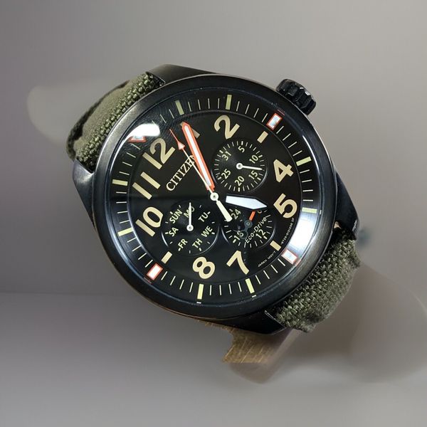 Citizen Garrison Eco Drive Solar Watch 8729-S151258 Military Style ...