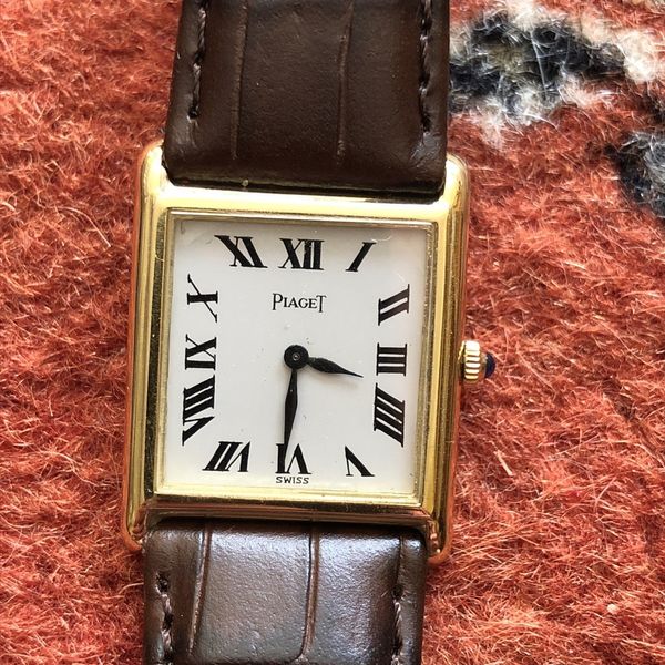Vintage Piaget Tank 18ct Gold Manual Wind Dress Watch 23mm Circa 1970 ...