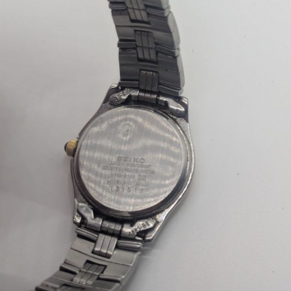 Vintage Seiko Two-Tone Roman Numeral Women's Watch with Date Display ...