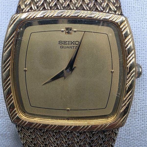 VINTAGE Seiko Quartz 6530-5310 Gold Tone 30mm Watch, Japan Movement ...