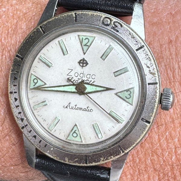 ZODIAC Seawolf Divers 1950's Automatic Ref. 722-946 Steel Original Dial ...