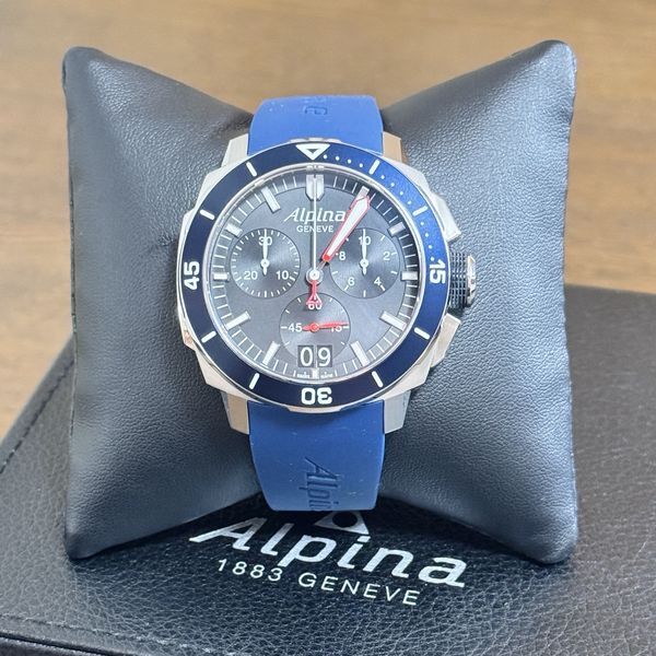 Alpina Seastrong Diver 300 Quartz 300m Swiss Made Men's Watch Rare New ...
