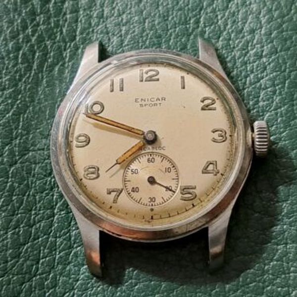 Nouvelle annonceMontre Mécanique Ancienne Enicar Sport Fonctionne Mais ...