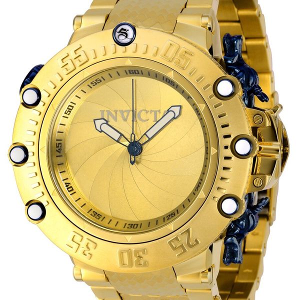 Invicta Subaqua Shutter Diamond Men's 52mm GOLD Label Swiss Watch RARE ...