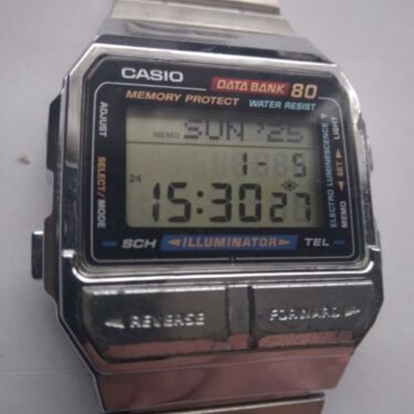 Casio Watch DB-810 Data Bank 80 Working Vintage | WatchCharts Marketplace