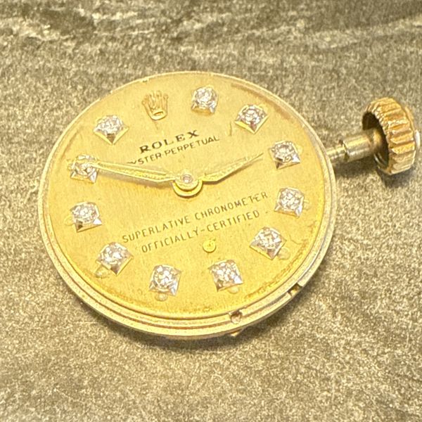 Rolex Oyster Perpetual Diamond Dial, Gold Crown Mechanical Watch ...