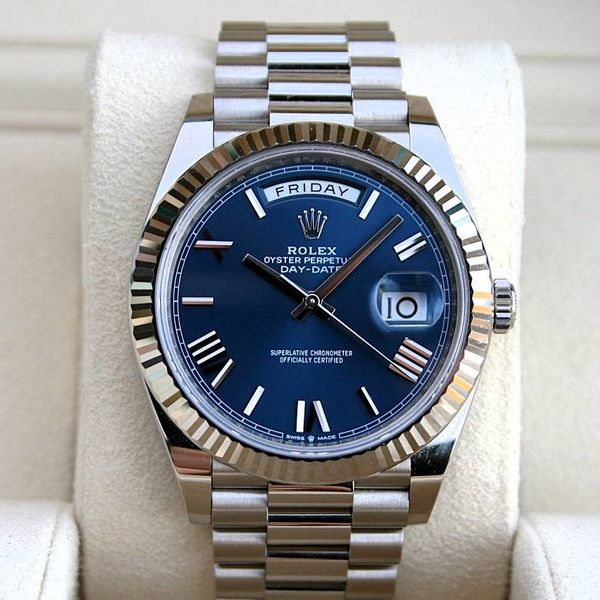 FS: Rolex 228239 Day Date 40MM 18K White Gold Blue Dial | WatchCharts ...