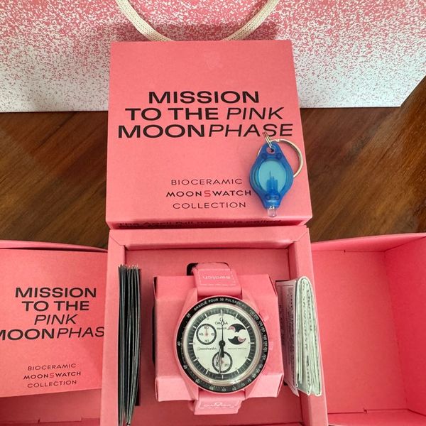 Limited - Omega x Swatch Mission to The Pink Moonphase | WatchCharts ...