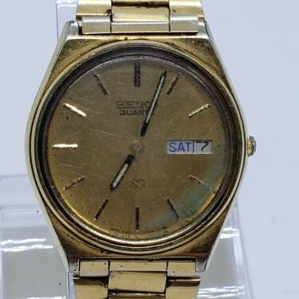 Vintage SEIKO quartz Men’s Watch NEEDS BATTERY 8123 7239 578310 DAY ...