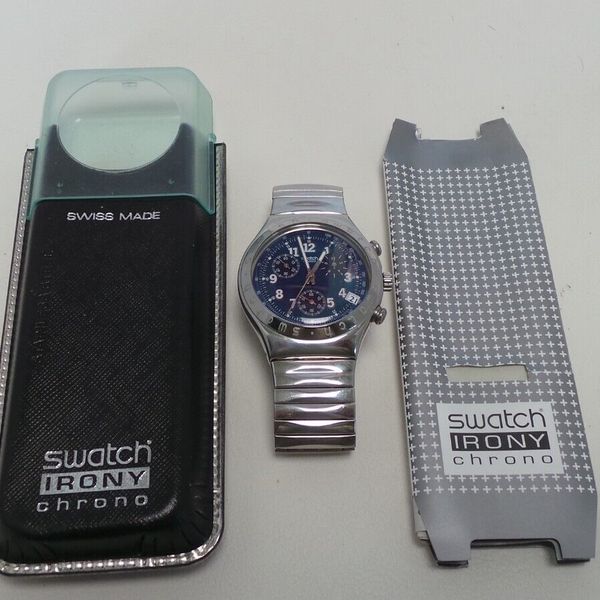UNUSED VINTAGE SWATCH IRONY CHRONO YCS 401 WATCH SWATCH CHRONOGRAPH ...
