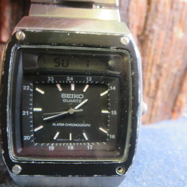 Seiko James Bond Analog Digital Watch H357-5049 Roger Moore Octopussy ...