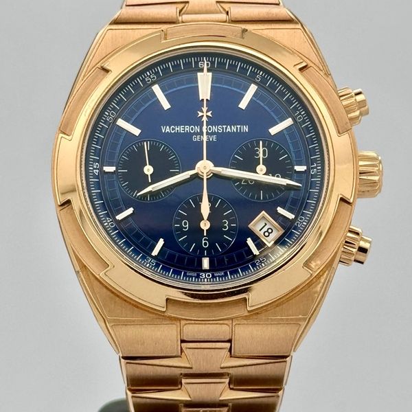 Vacheron Constatin Overseas Chronograph RoseGold Blue Dial 5520v/210r ...
